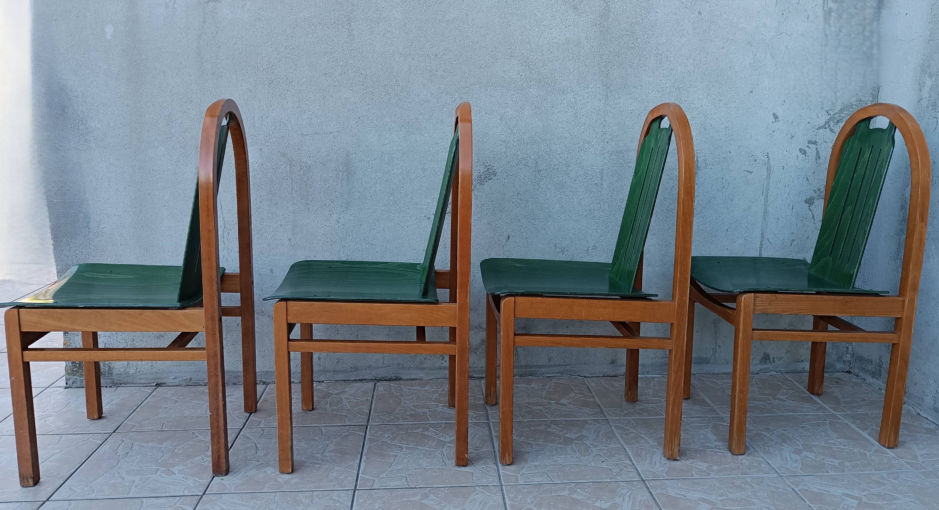 Suite de 4 chaises Baumann modèle Argos | Selency