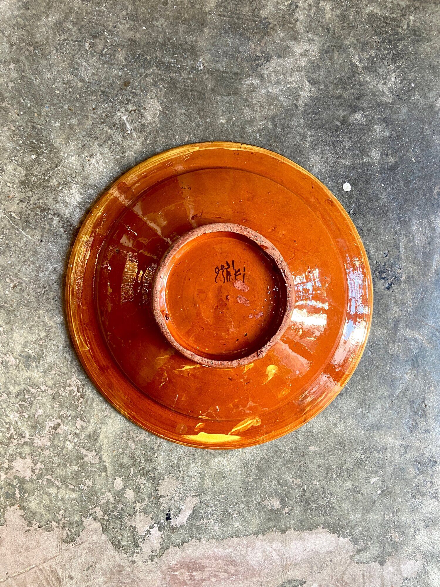 Plat marocain creux en terre cuite peinte à la main | Selency