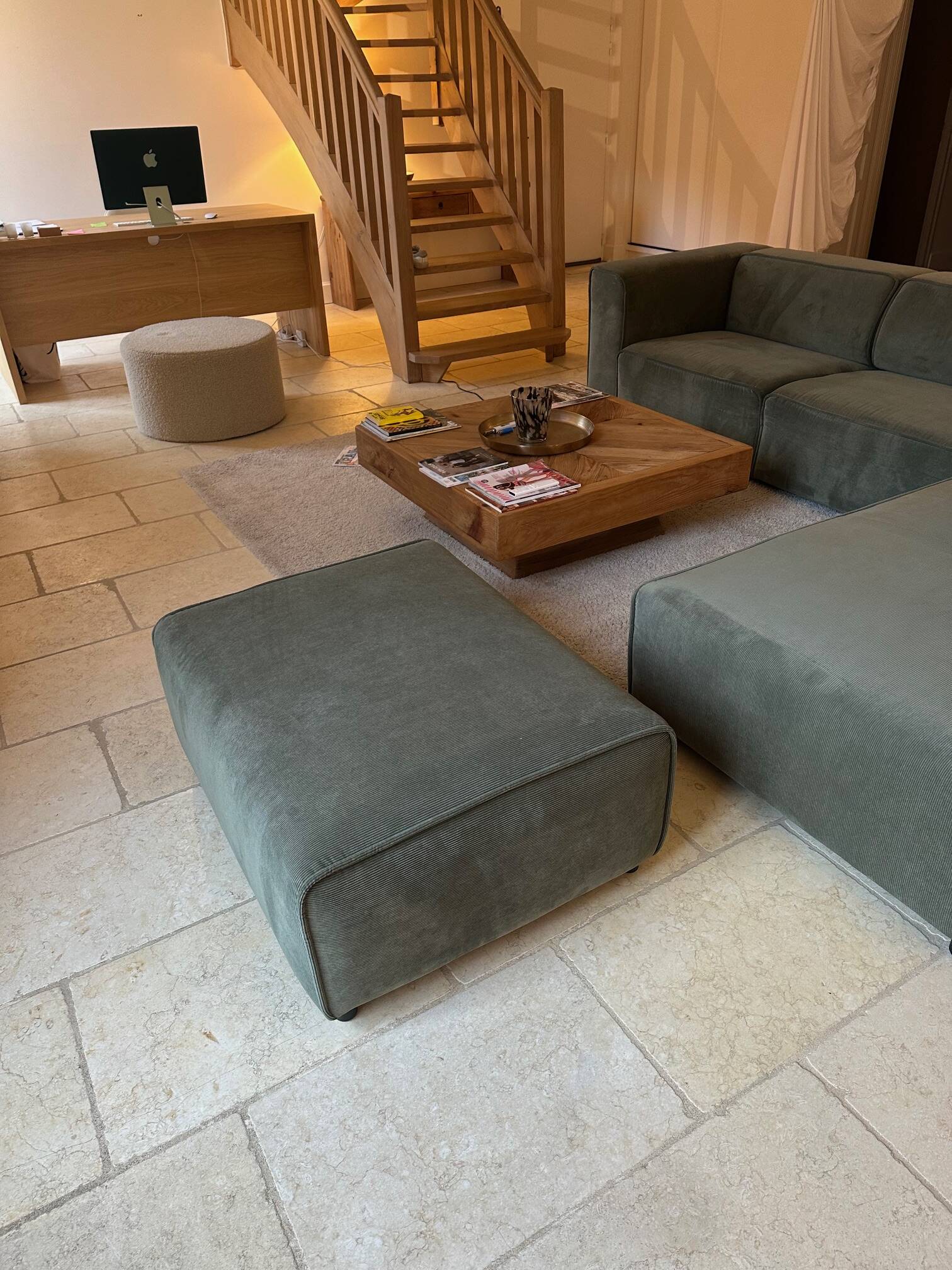 Grand Canapé d'angle BoConcept Carmo + méridienne déployable électrique | Selency