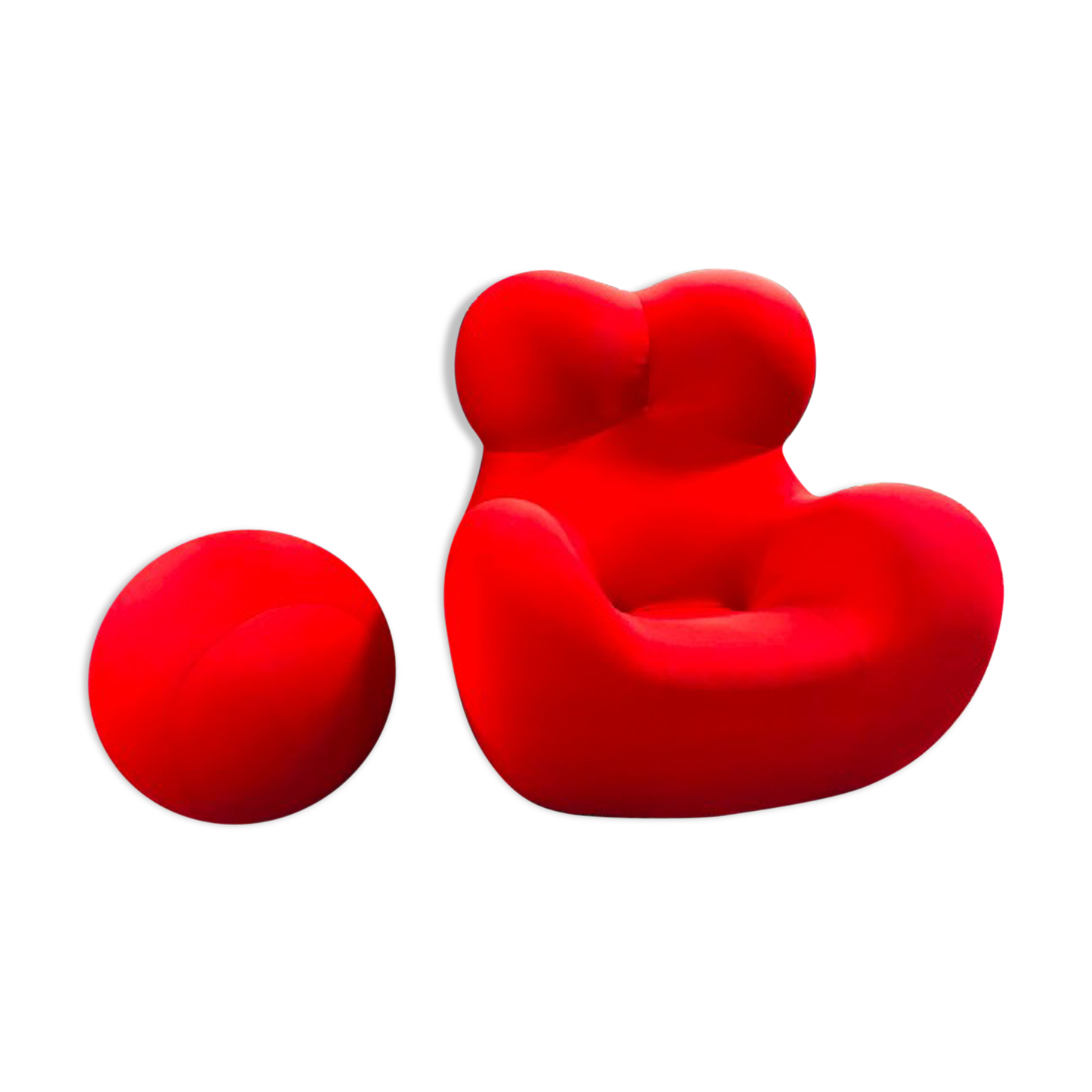 Fauteuil UP5 "La Mama" de Gaetano Pesce et son ottoman pour B&B Italia ...