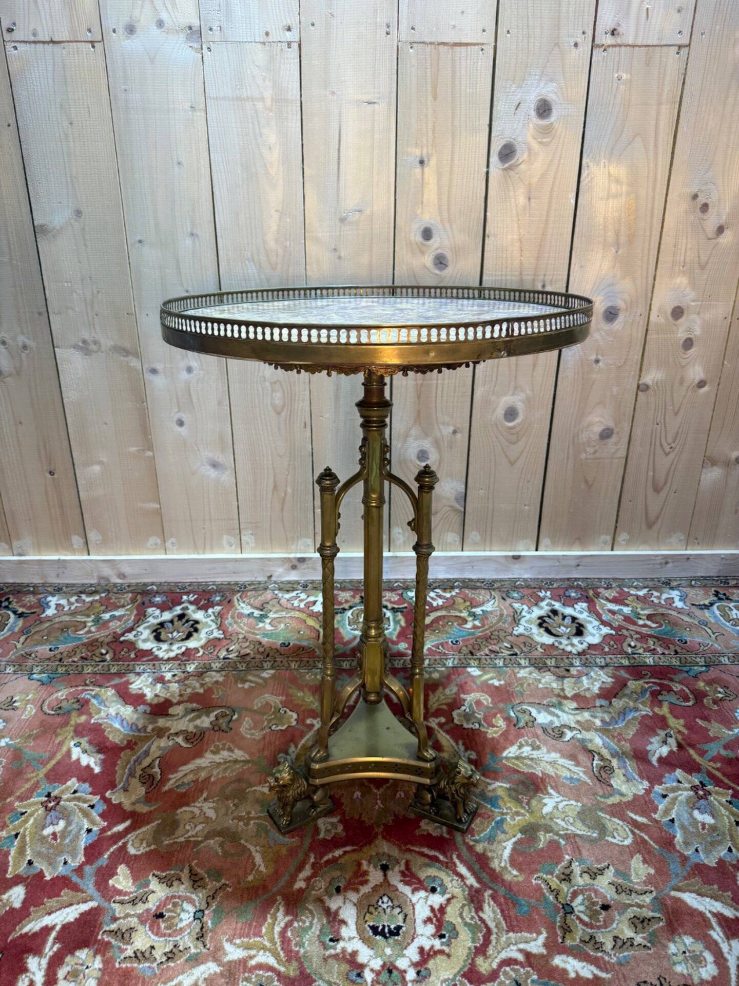 Guéridon tripode Empire en bronze | Selency