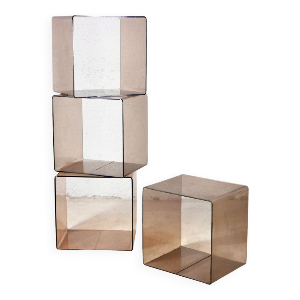 Set de 4 cubes en plexi Roche Bobois Michel Dumas | Selency