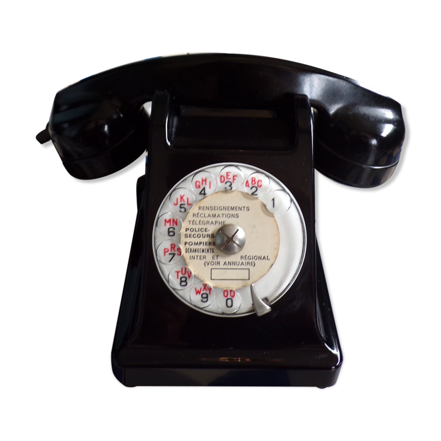 Téléphone à cadran vintage en bakélite | Selency