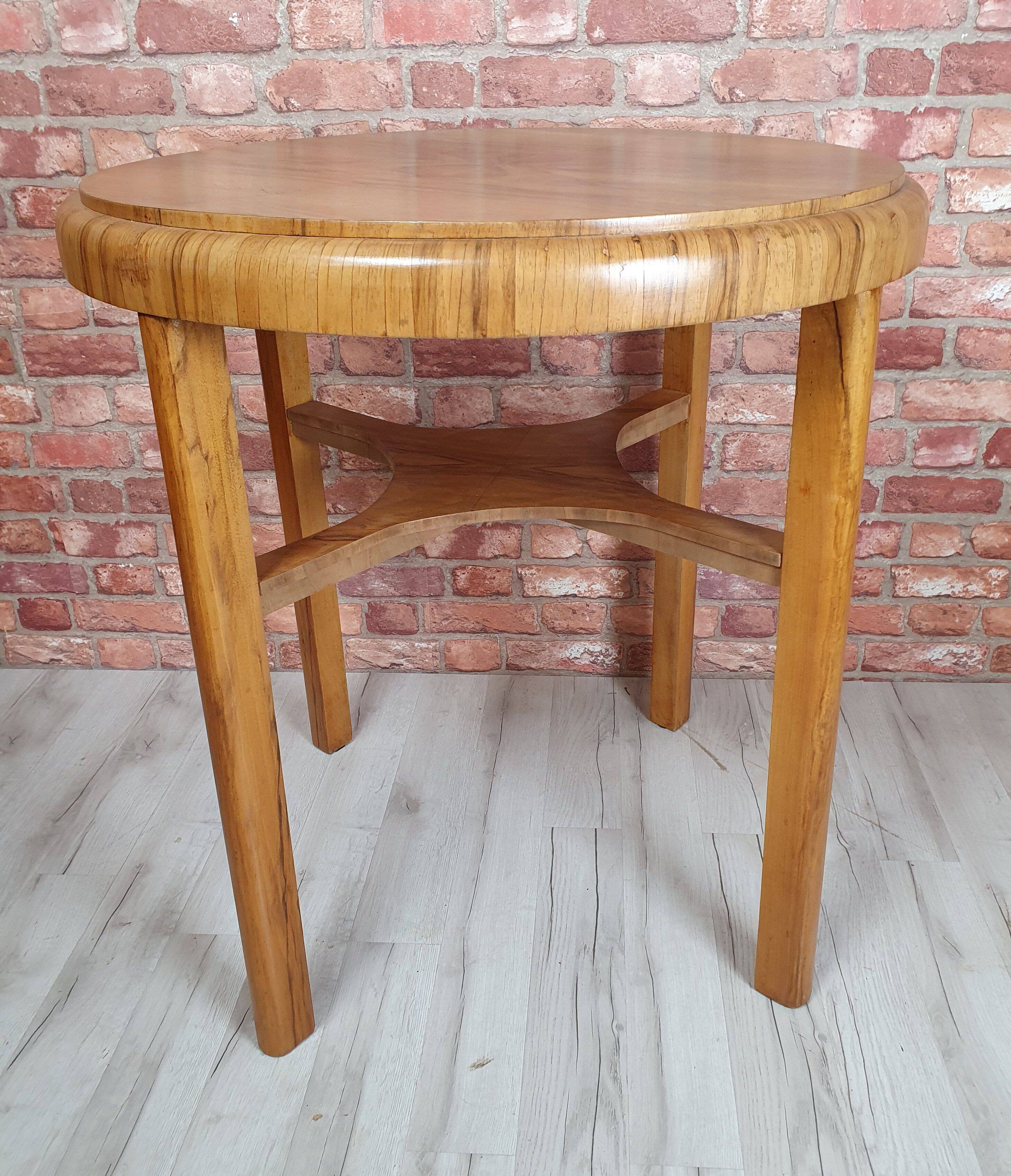 Renovated art deco round coffy table. | Selency