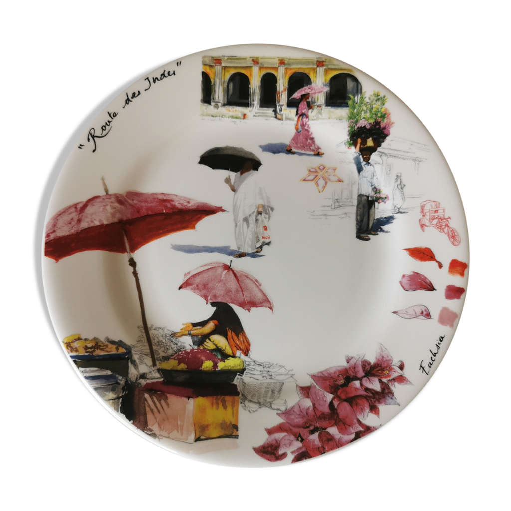 Assiette la route des Indes Gien | Selency