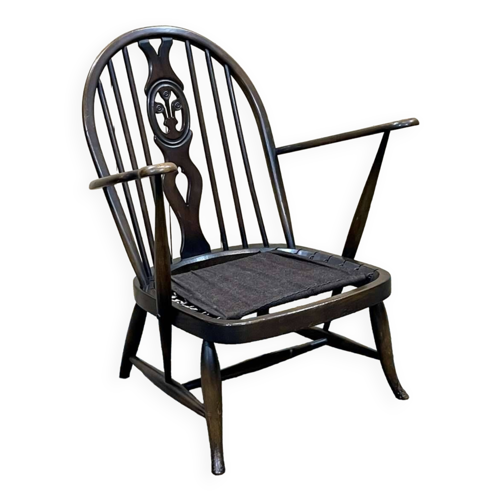 Fauteuil ercol en hêtre des années 70 (sans coussin) | Selency