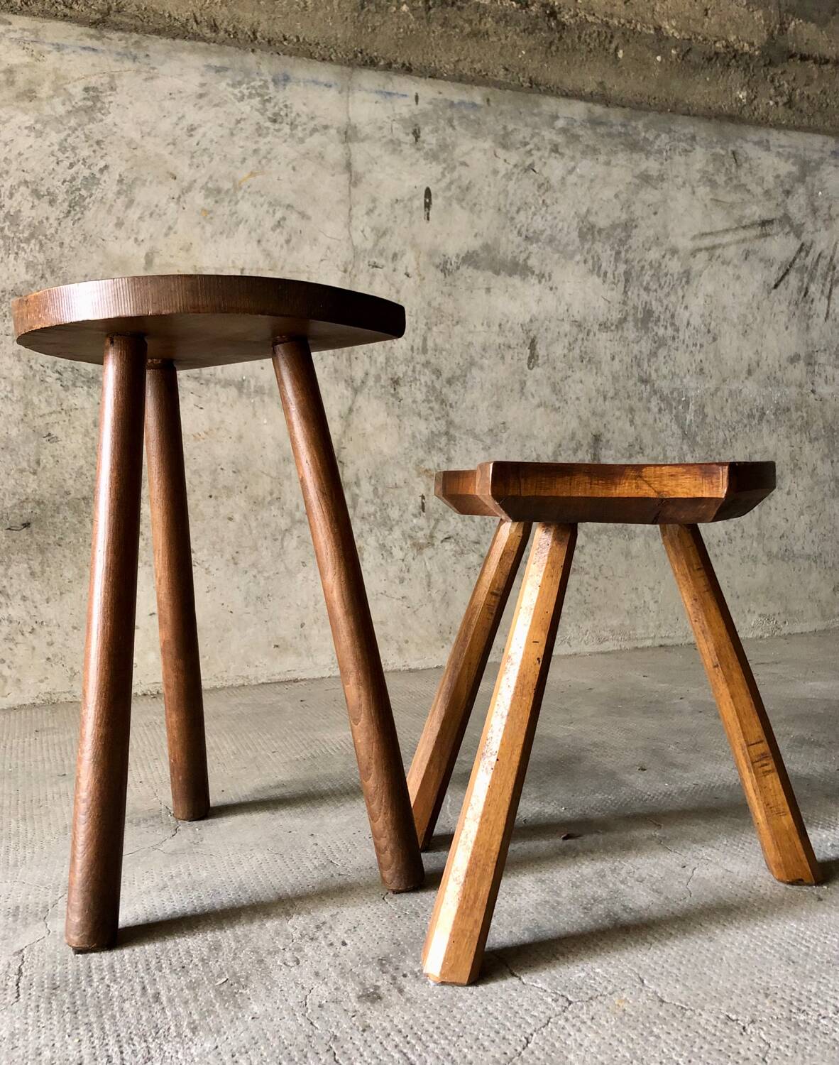 Tabouret tripode authentique bois | Selency