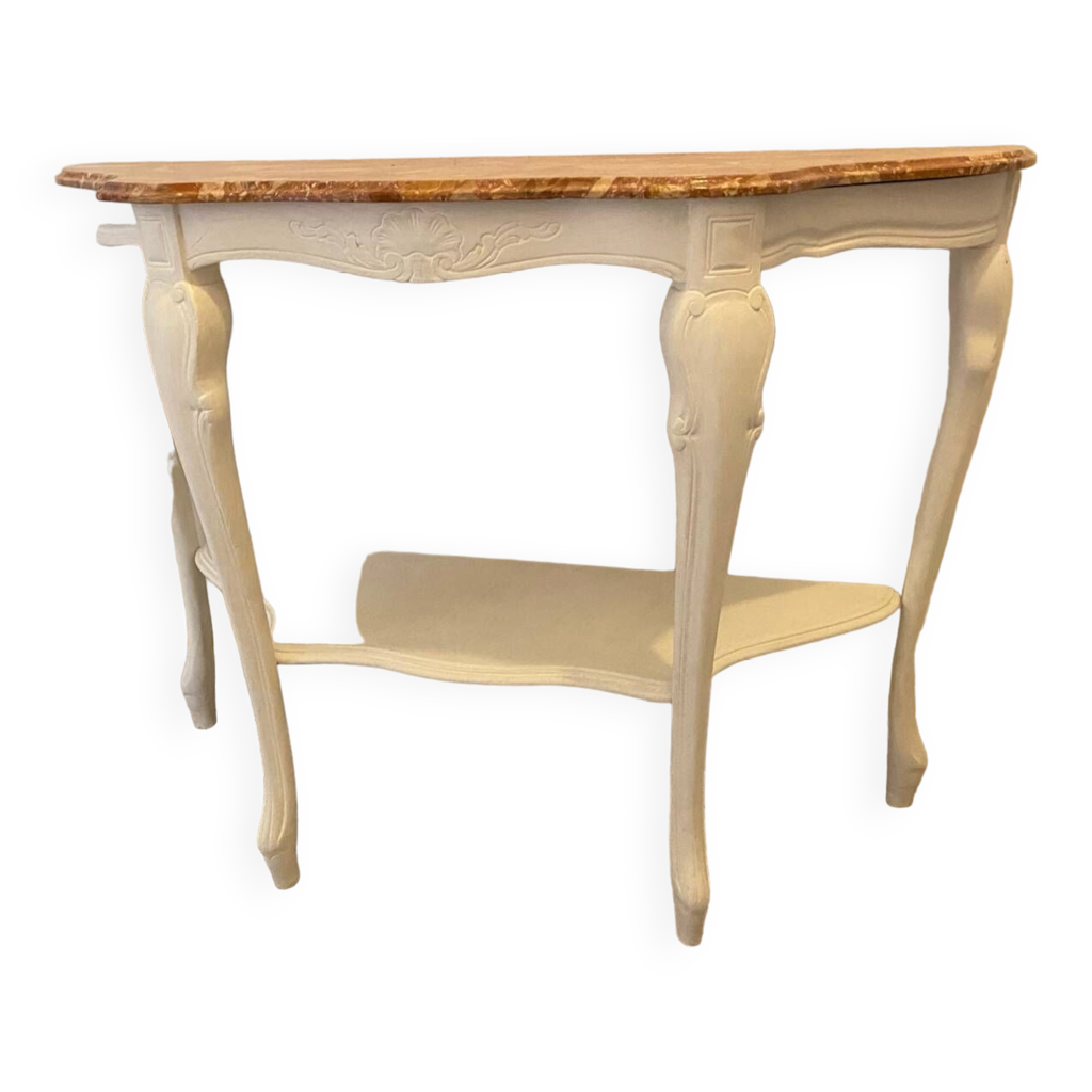 Console en bois et marbre | Selency