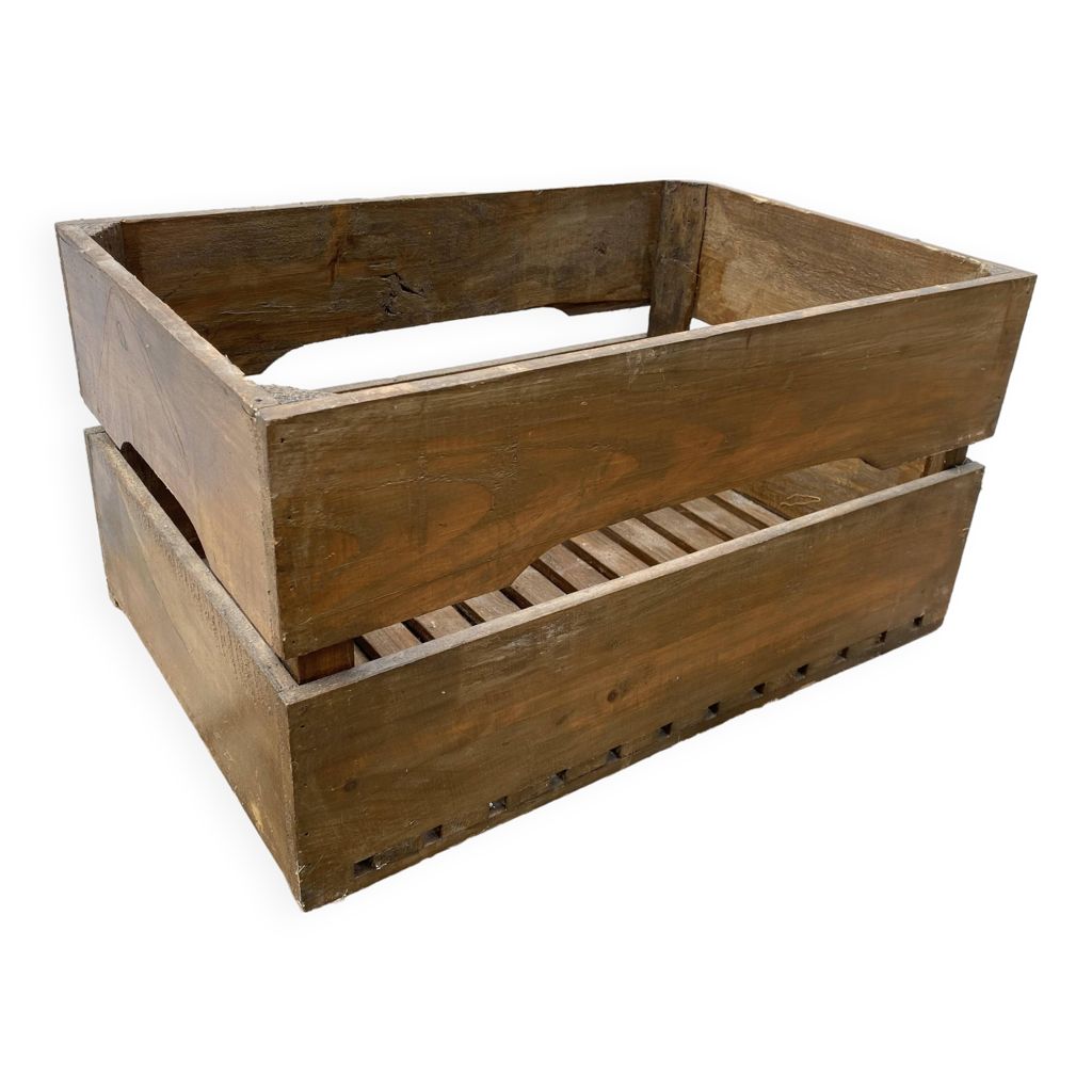 Authentique Caisse En Bois Ancienne 1970 Selency