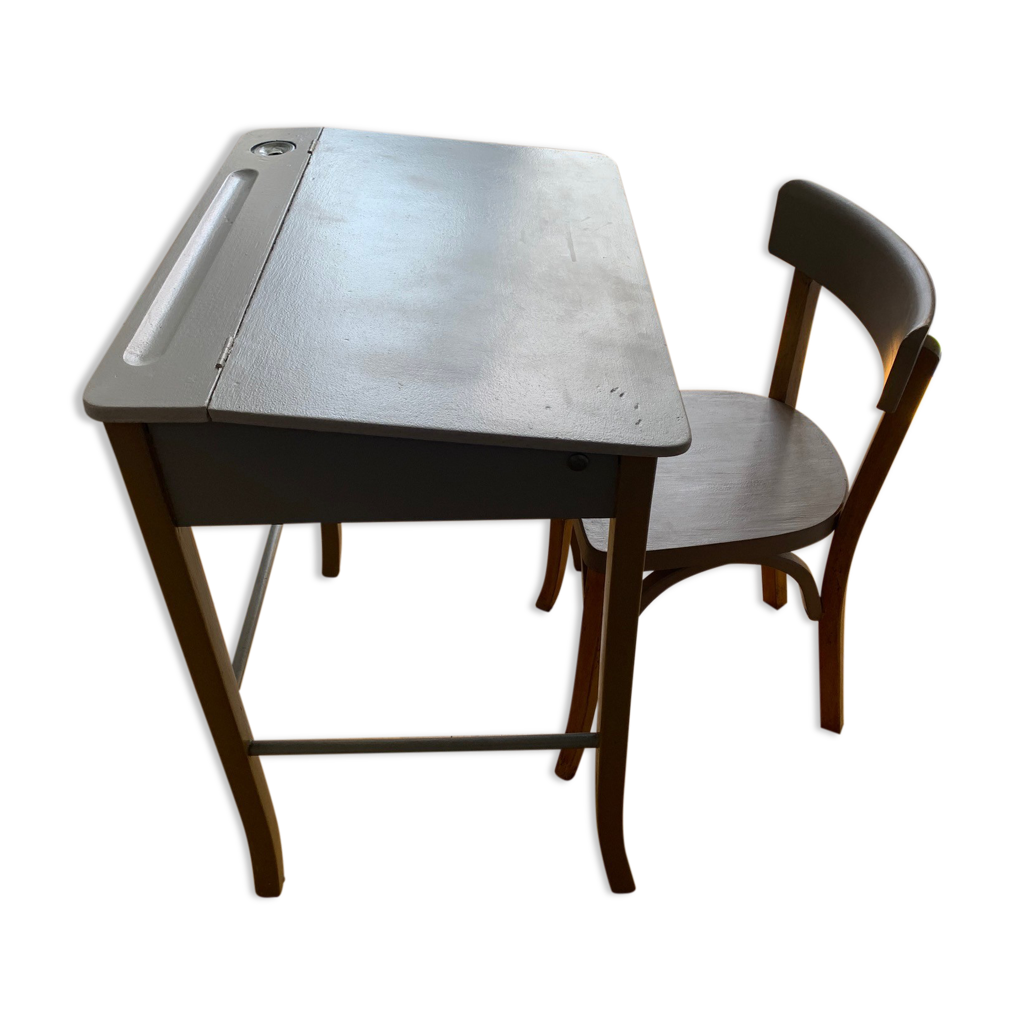 Bureau ancien enfant et chaise associée | Selency
