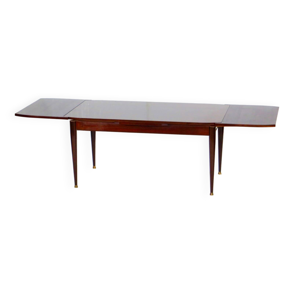 Table à manger extensible Art Déco vintage en palissandre, années 1920-1930 | Selency