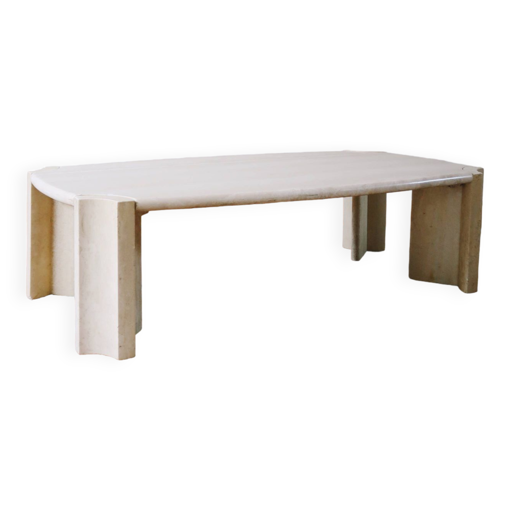 Grande table basse en travertin | Selency