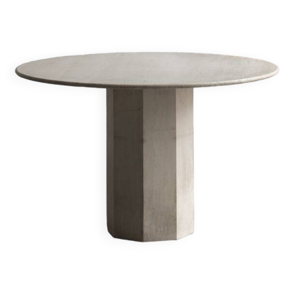 Table à manger en travertin, années 1970 | Selency