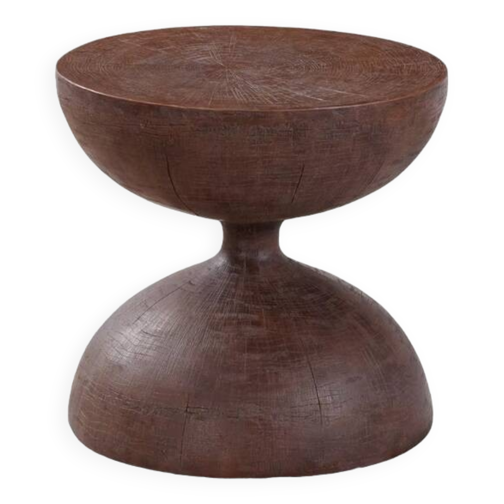 Wabi Sabi Style Vintage Hourglass Shape Wooden Coffee Table Living Room Furniture Selency