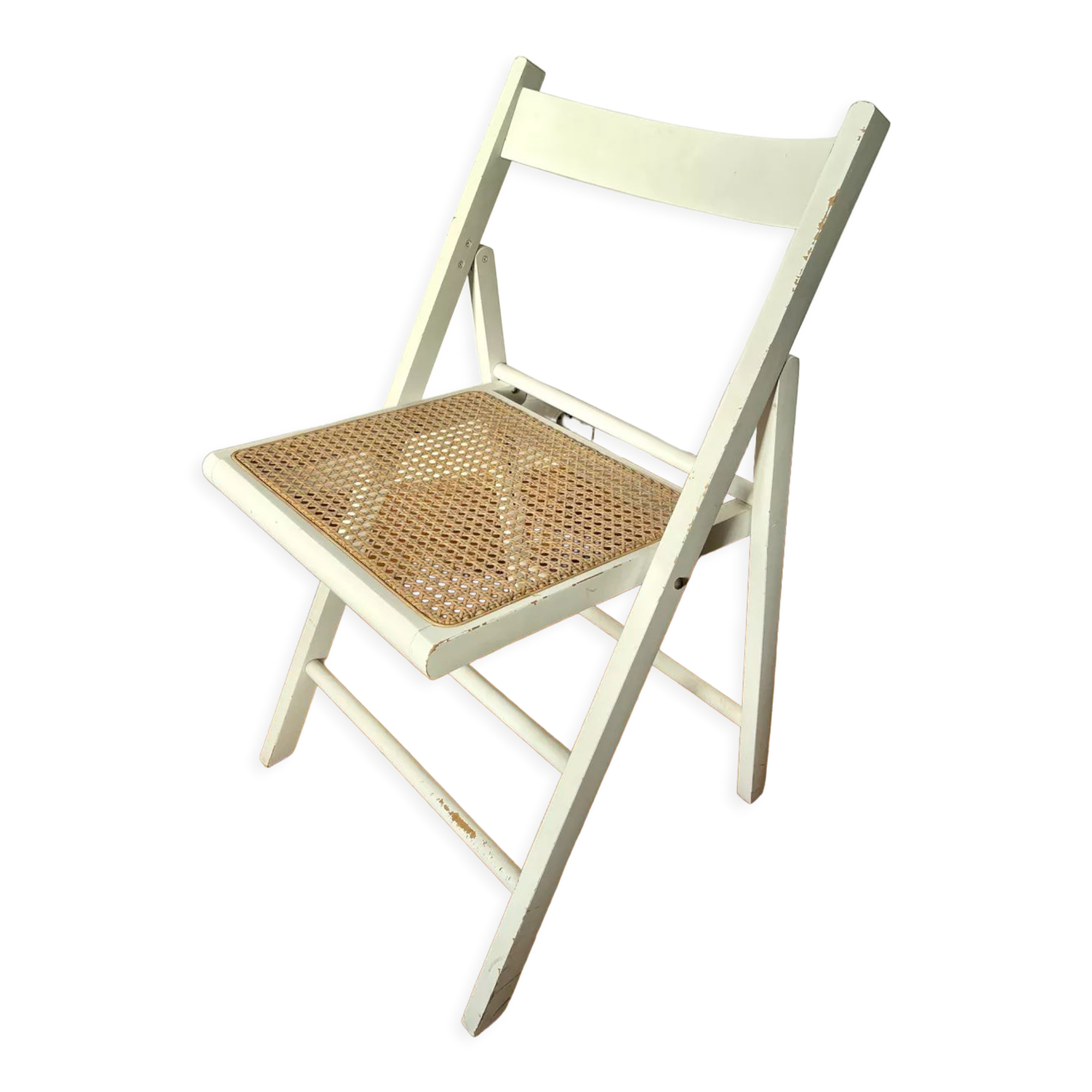 Chaise pliante cannée | Selency