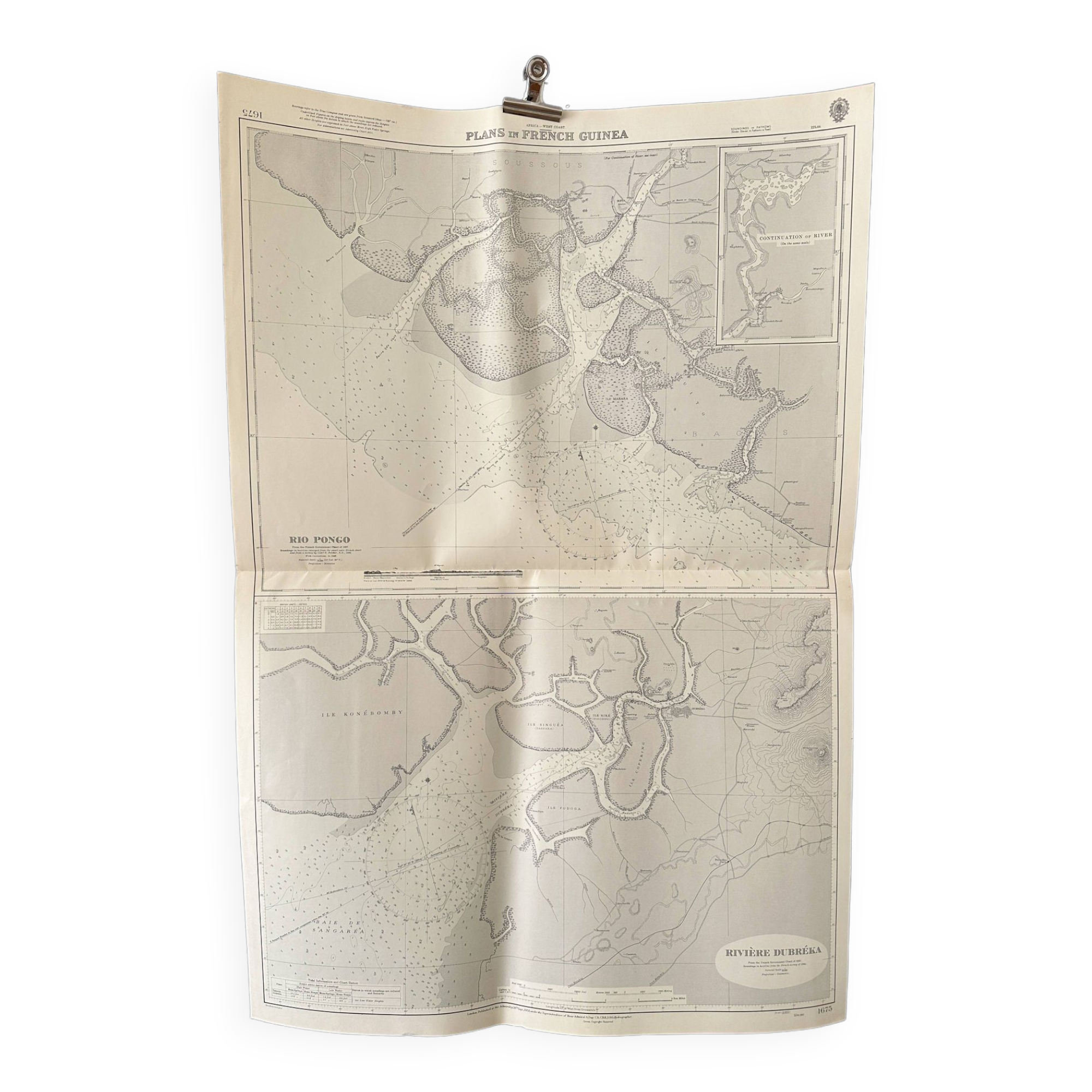 French Guinea Rio Pongo and Riviere Dubreka Nautical Map | Selency