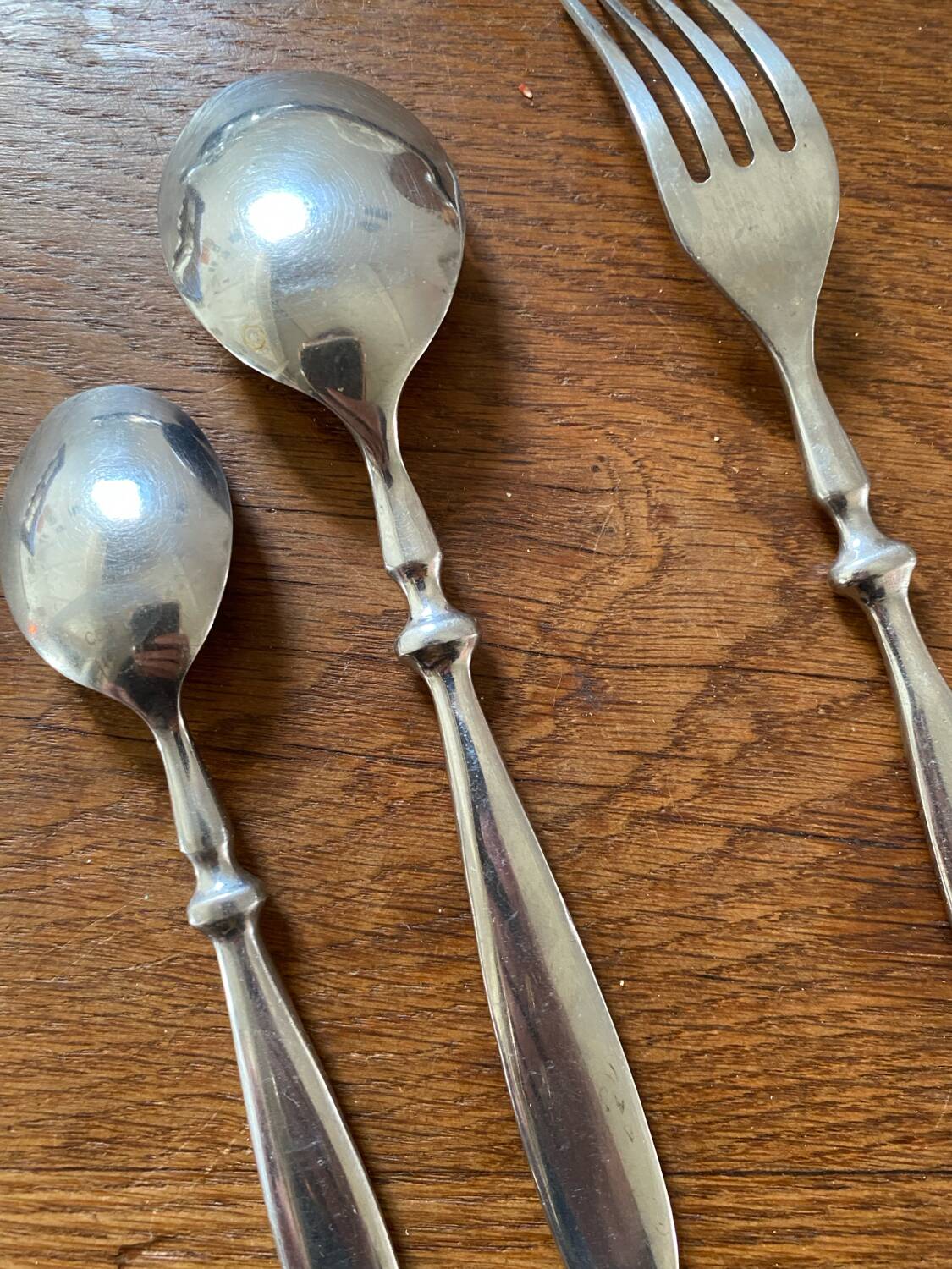 Couverts inox massif années 80. | Selency