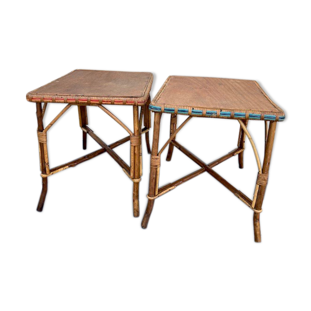 Tables en osier vintage deux | Selency