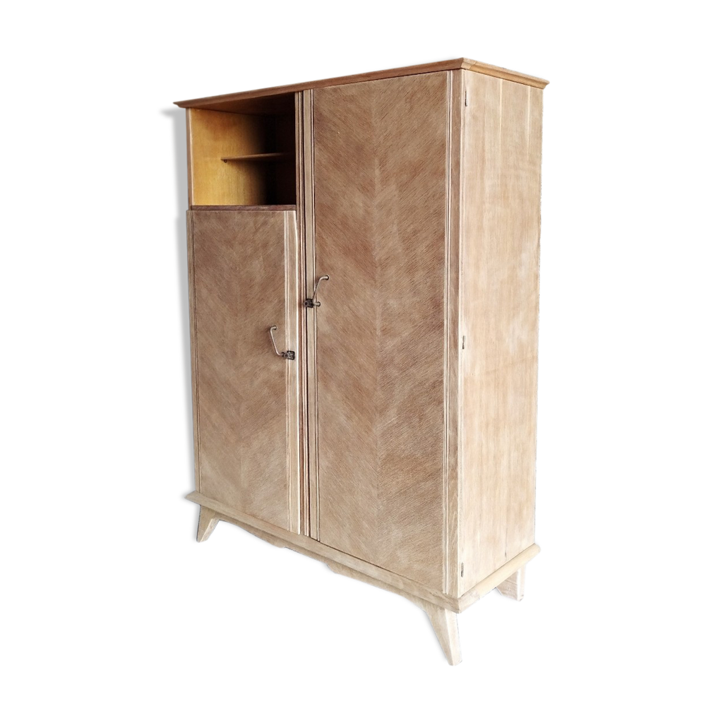 Armoire années 60 bois clair | Selency