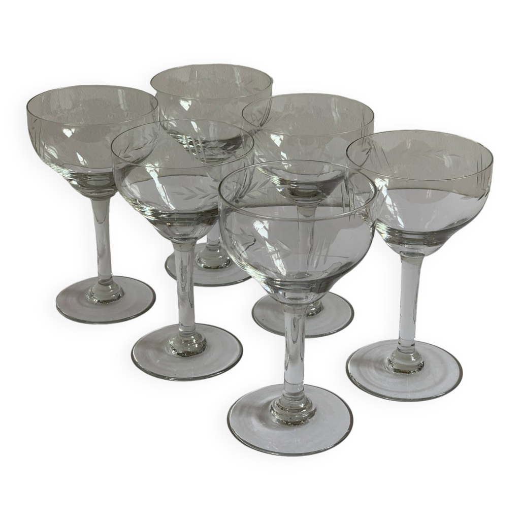 6 verres à apéritif en cristal | Selency