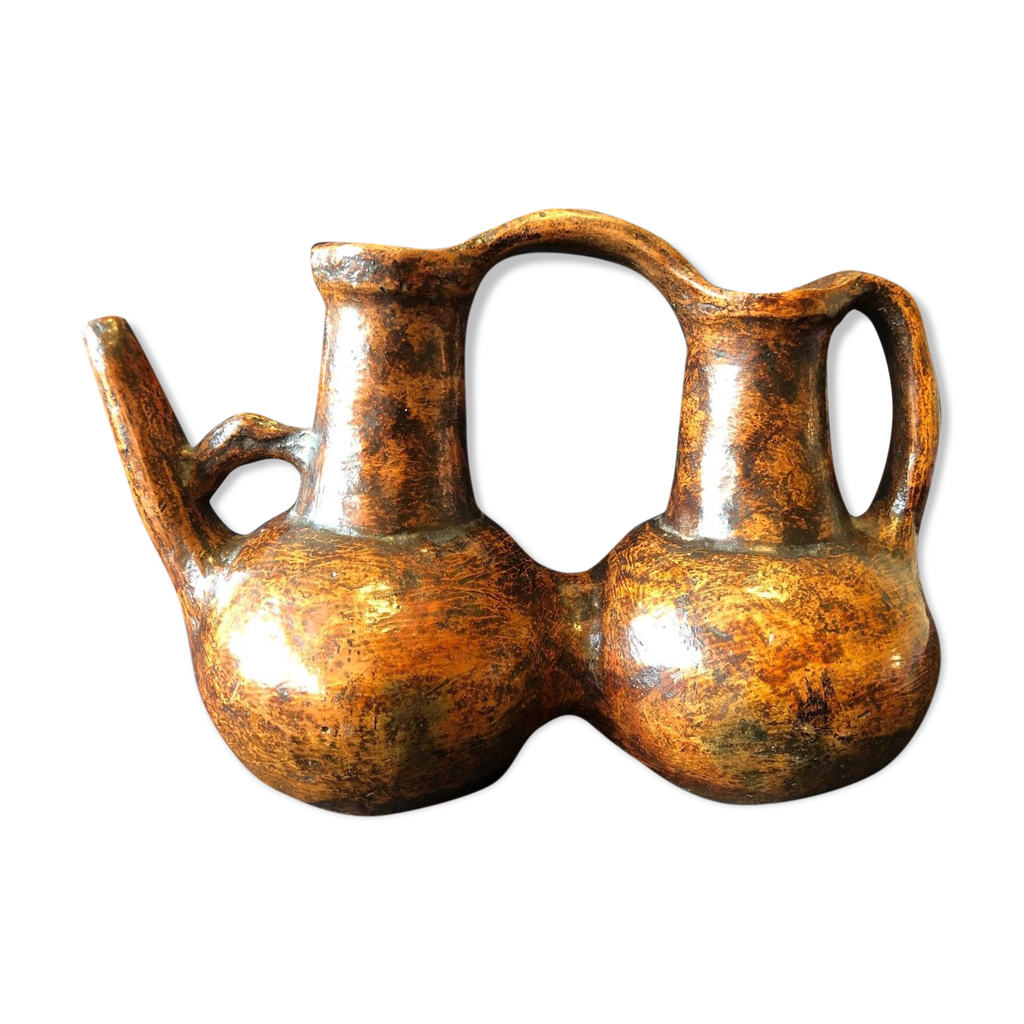 Céramique Berbère double Tabuqalt Grande Kabylie Algérie | Selency