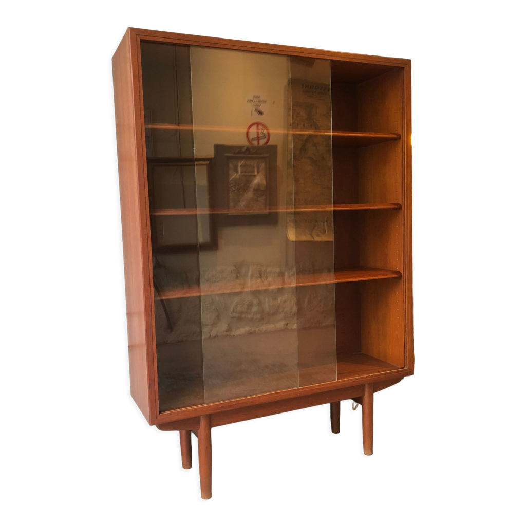Bibliothèque vitrine scandinave design Børge Mogensen | Selency