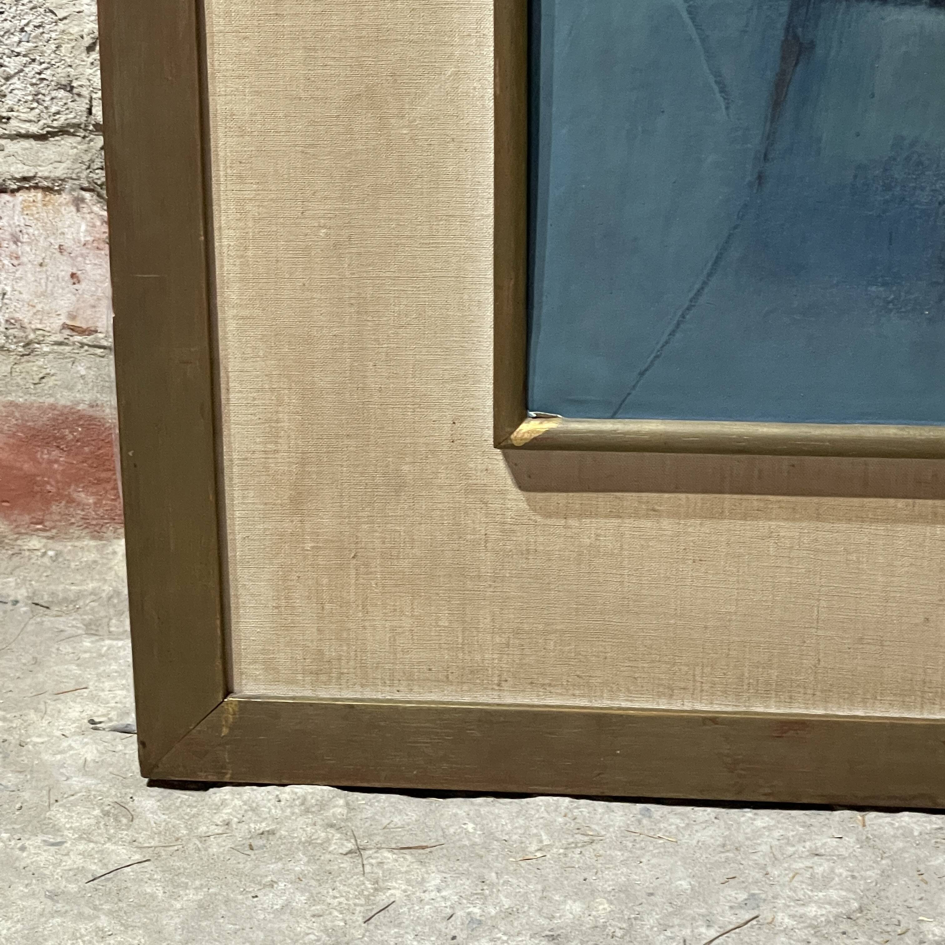 Tableau abstrait bleu, MACKOWIAK ERWIN, peintre belge, huile sur ...