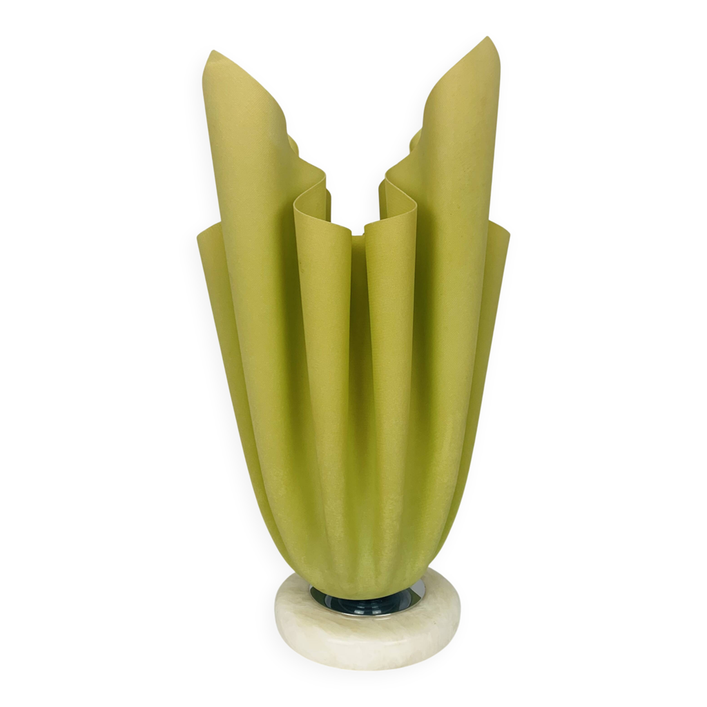 Georgia Jacob draped lamp with alabaster base | Selency