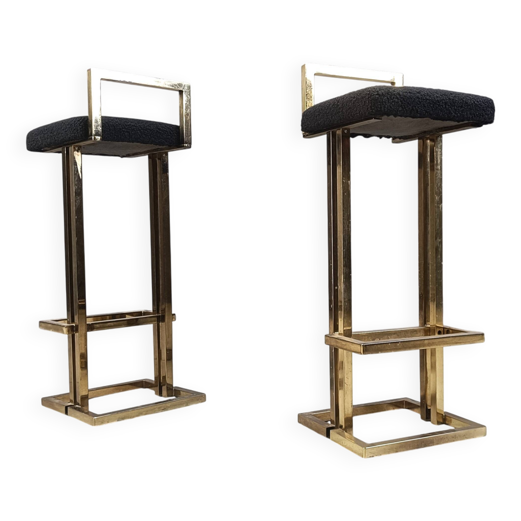 Tabourets de bar Belgochrom, lot de 2, années 1970 | Selency