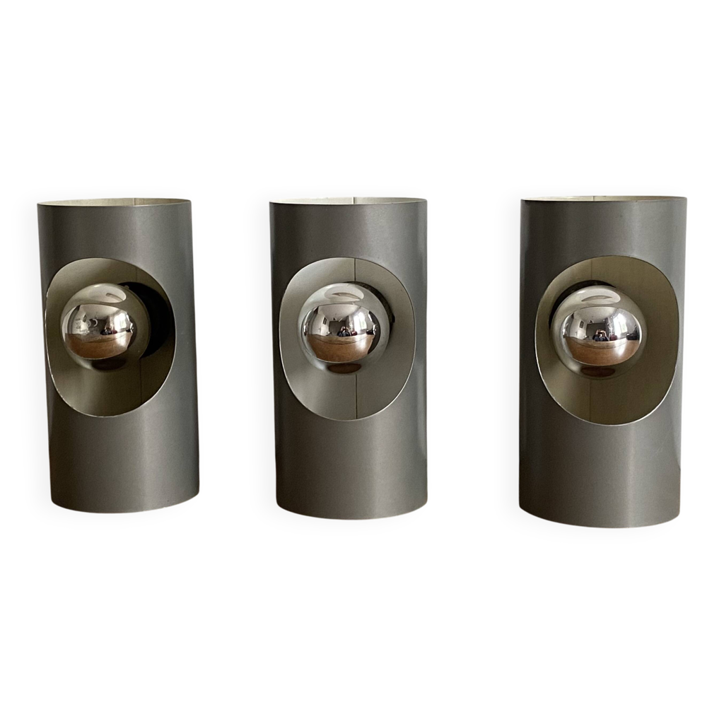 Lot de 3 appliques Oxar. 1970. Space age | Selency