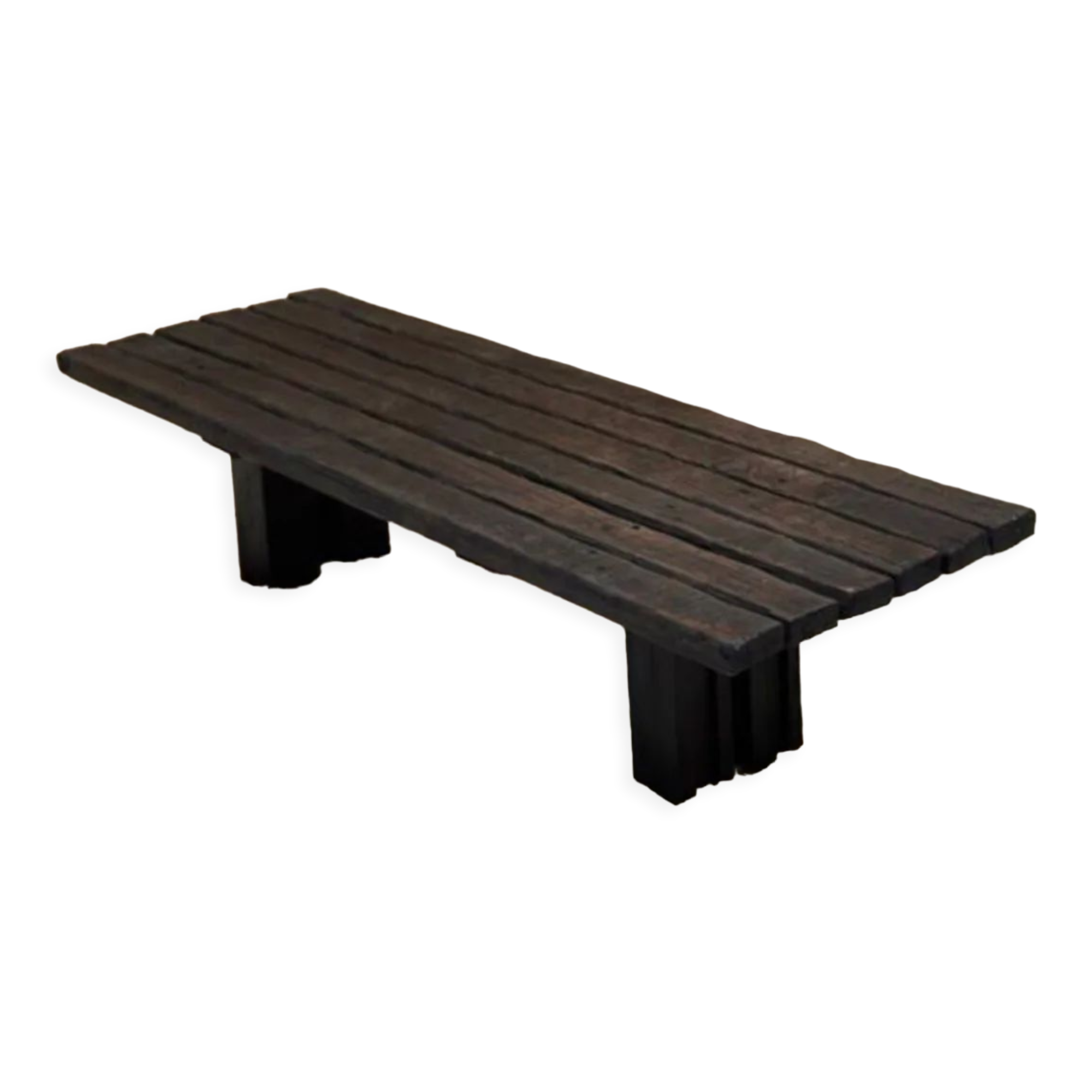 Table basse bois brûlé Wabi Sabi | Selency
