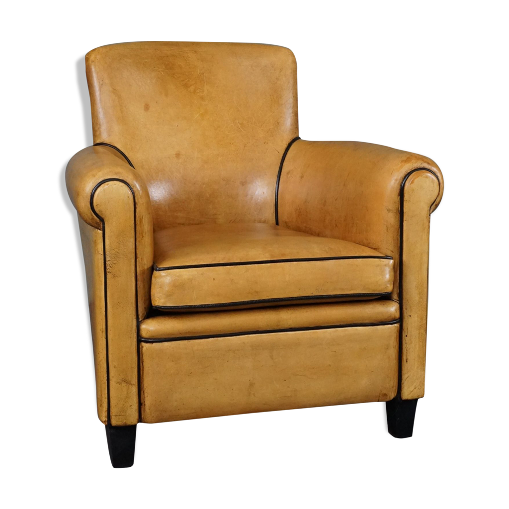 Fauteuil en cuir de mouton Lounge Atelier | Selency