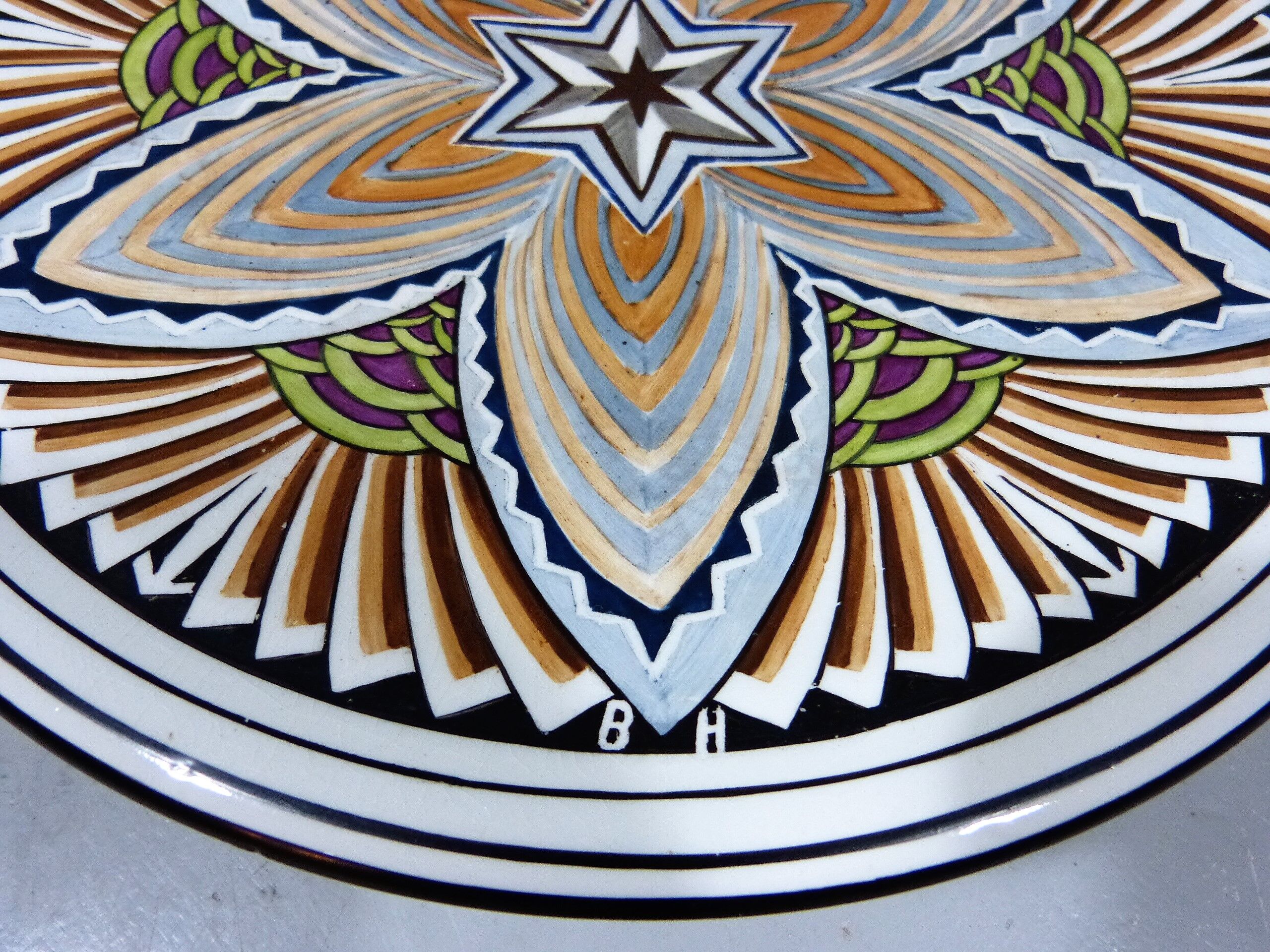Pastry plate by Henri Breetvelt for Société Céramique, Netherlands 1902 ...