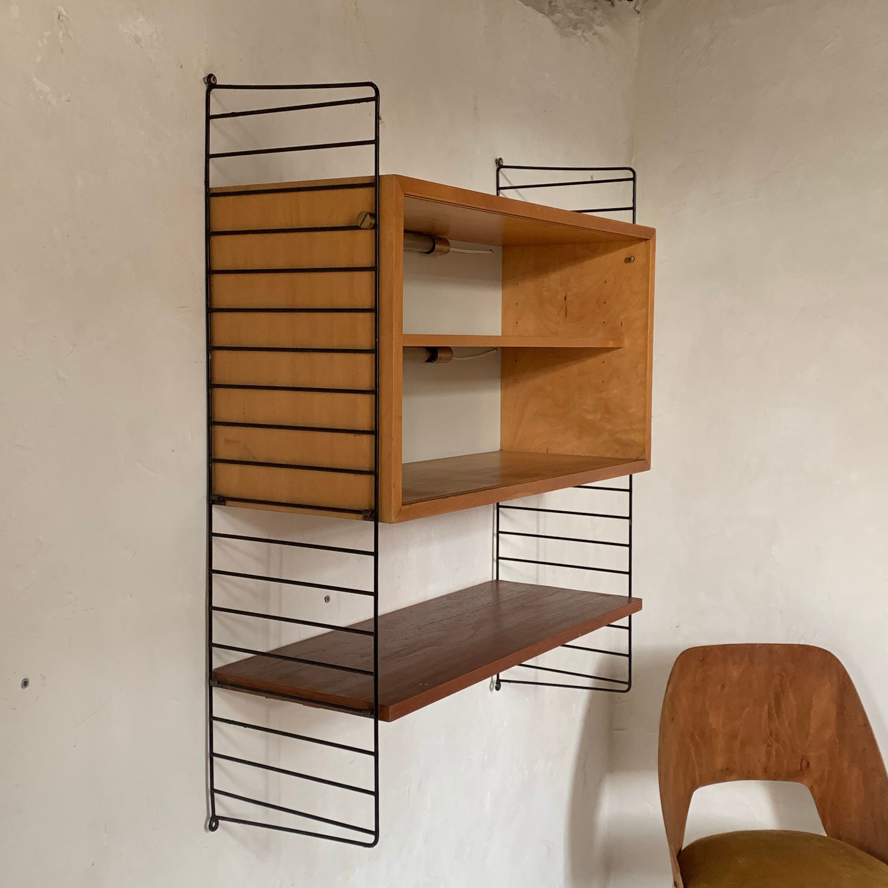 Étagère bibliothèque murale vintage String | Selency