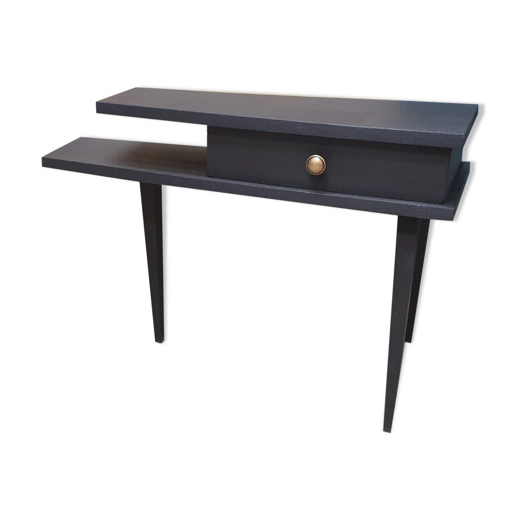 Meuble d'appoint noir assymétrique | Selency