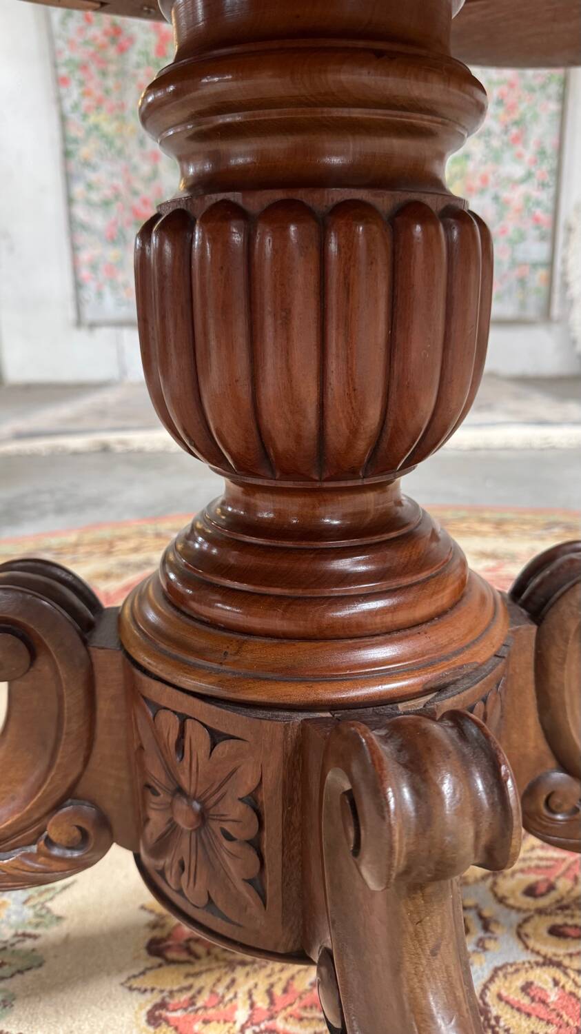 Guéridon violon ancien en noyer | Selency