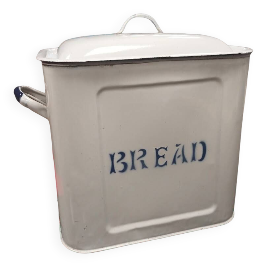 Enamel bread bin/corbeille à pain vintage en émail | Selency