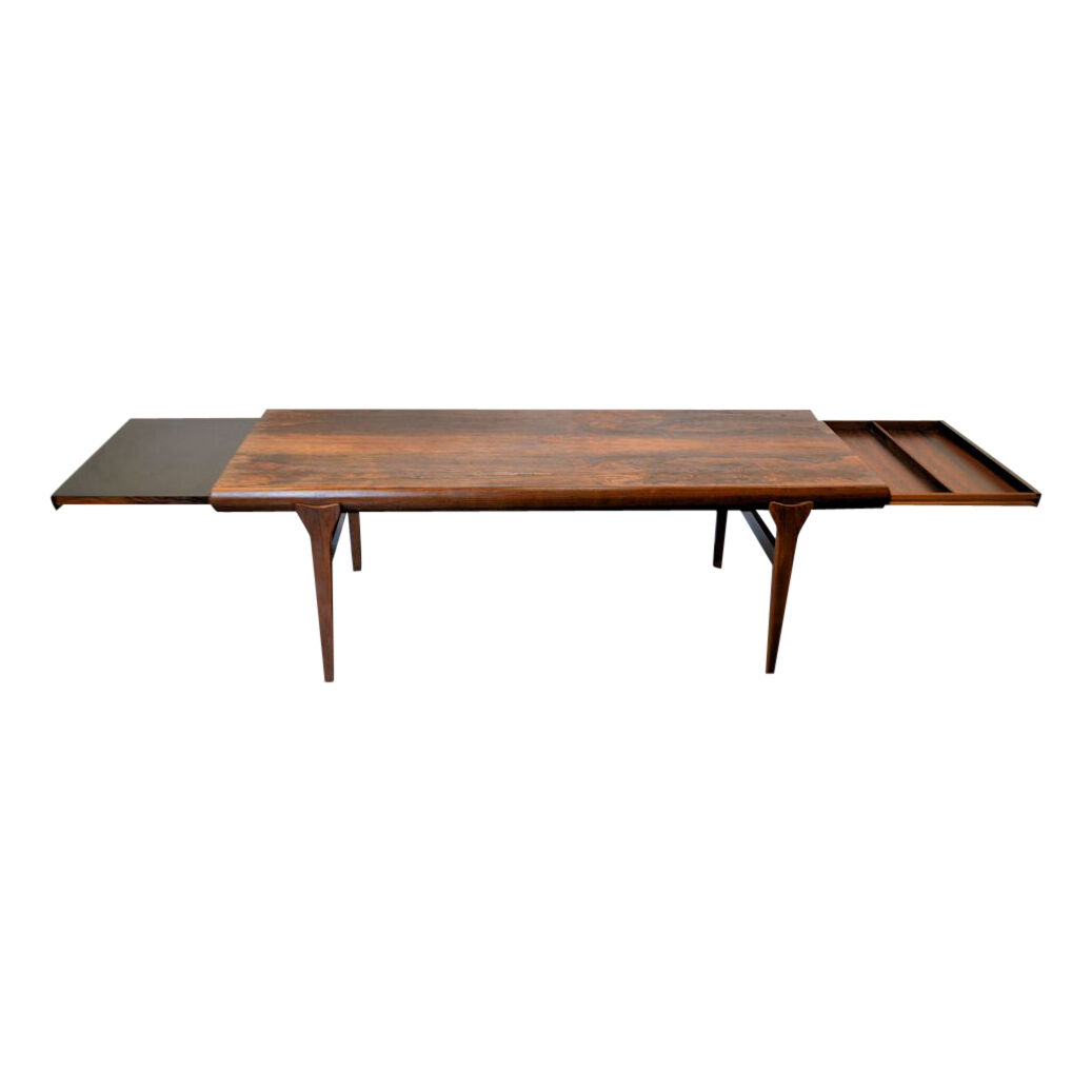 Table basse extensible en palissandre par Johannes Andersen | Selency