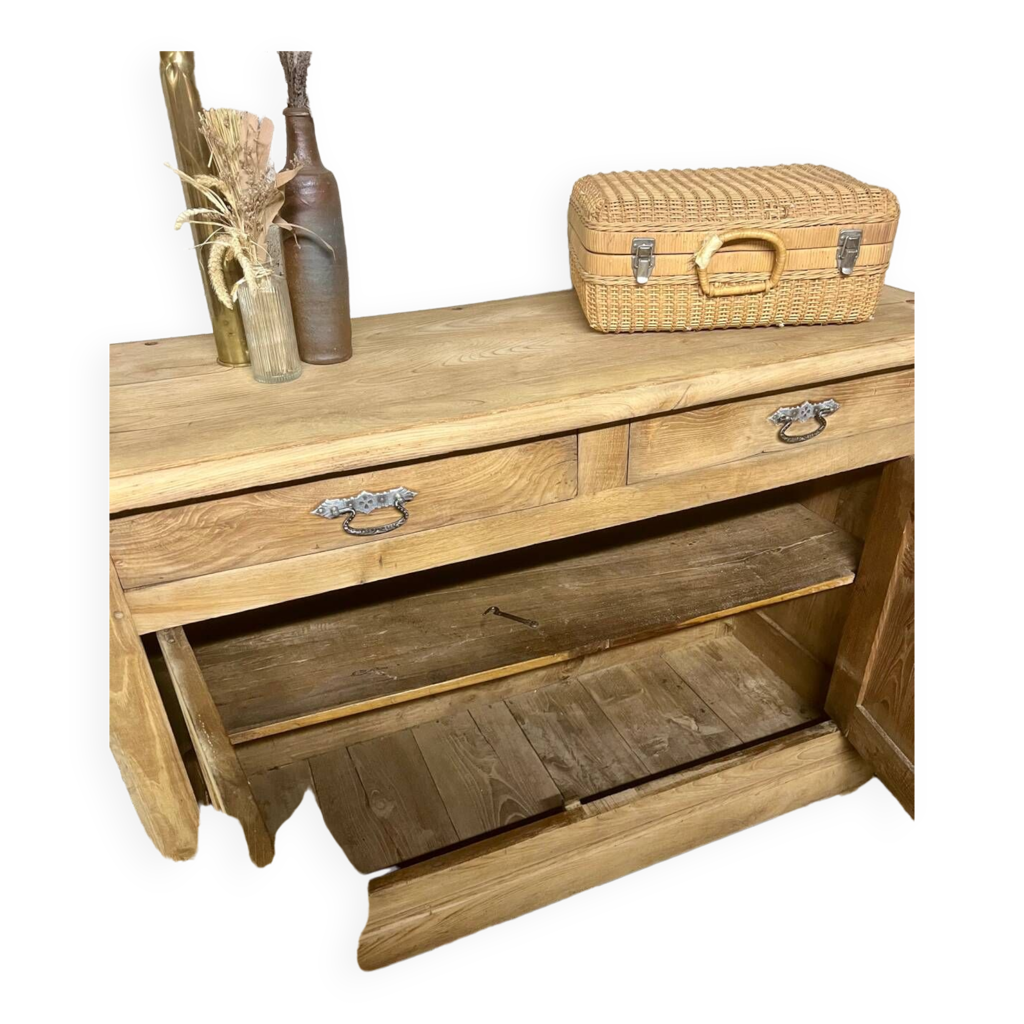 Buffet En Bois Massif Brut Selency