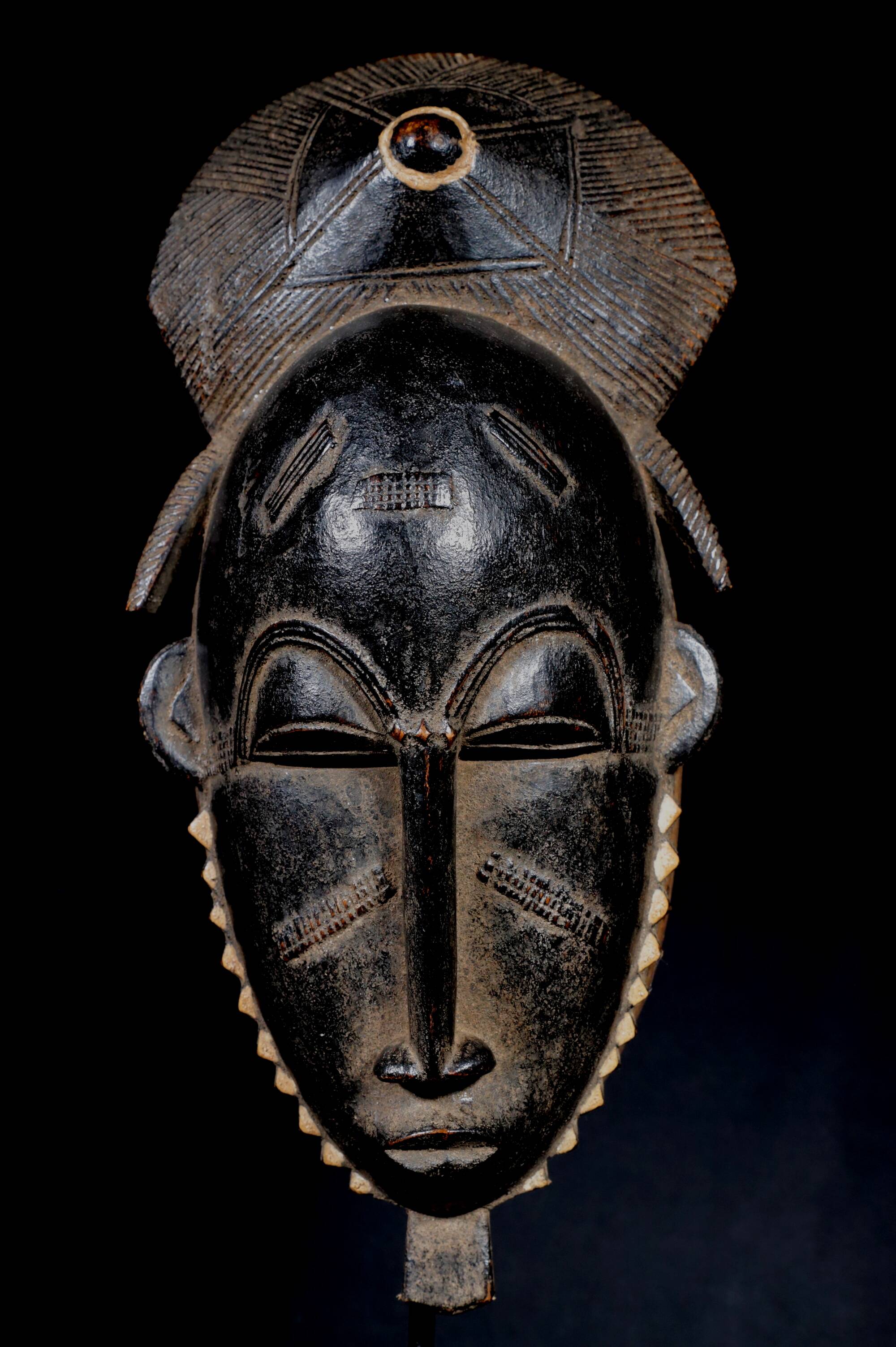Africain Afrique Tribal - Masque de Portage Baoulé Baule Akan - 30 Cms ...