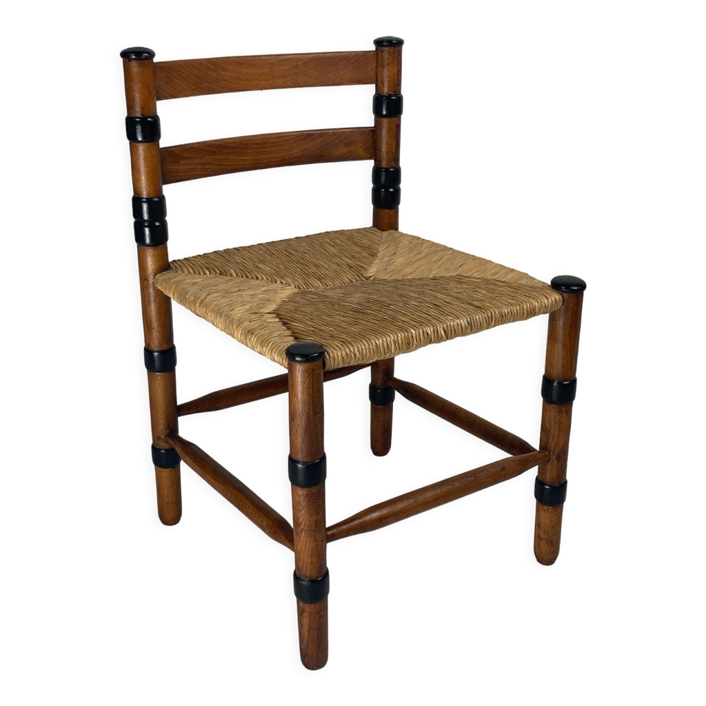 Amsterdam school dutch art deco low rush side chair by jac. levee 1930s ...