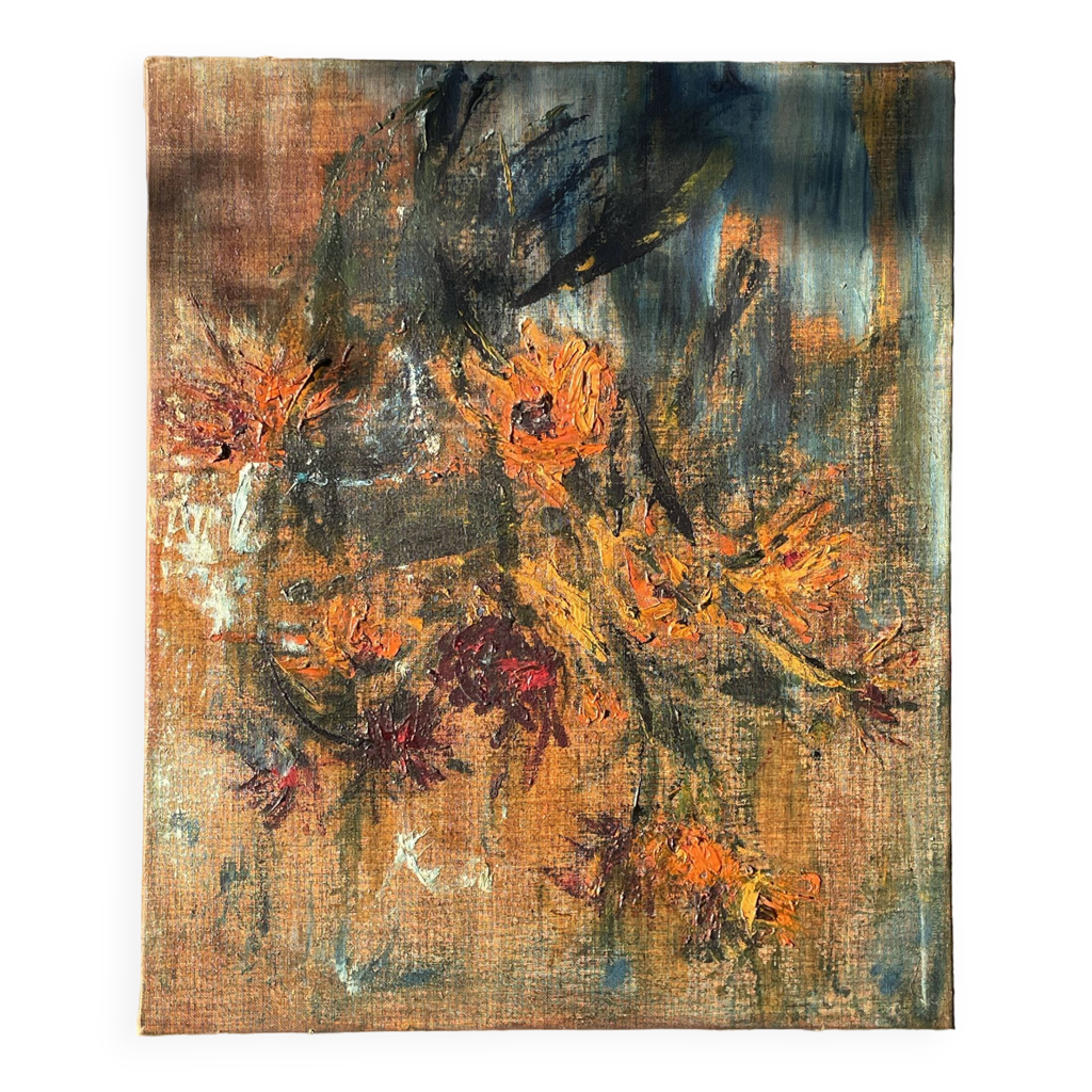 Huile sur toile / attribuée à annie-claude (ferrando) - 46 x 55 cm ...