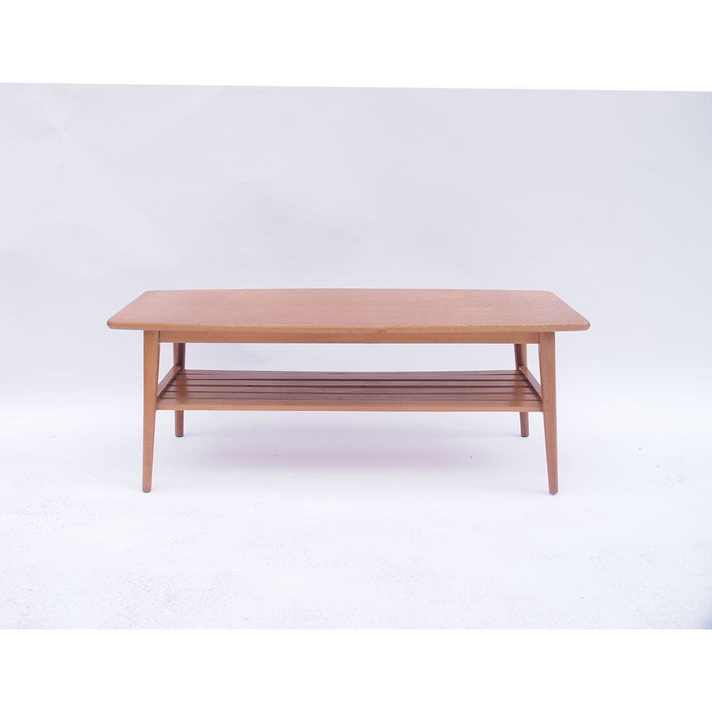 Table basse scandinave vintage double plateau | Selency