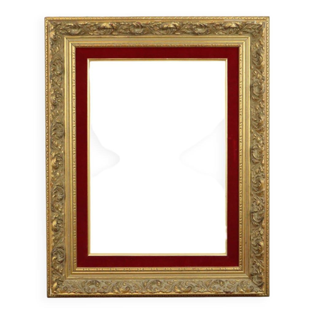 Cadre Classique En Bois Doré Acanthe Style Baroque France 68x54cm | Selency