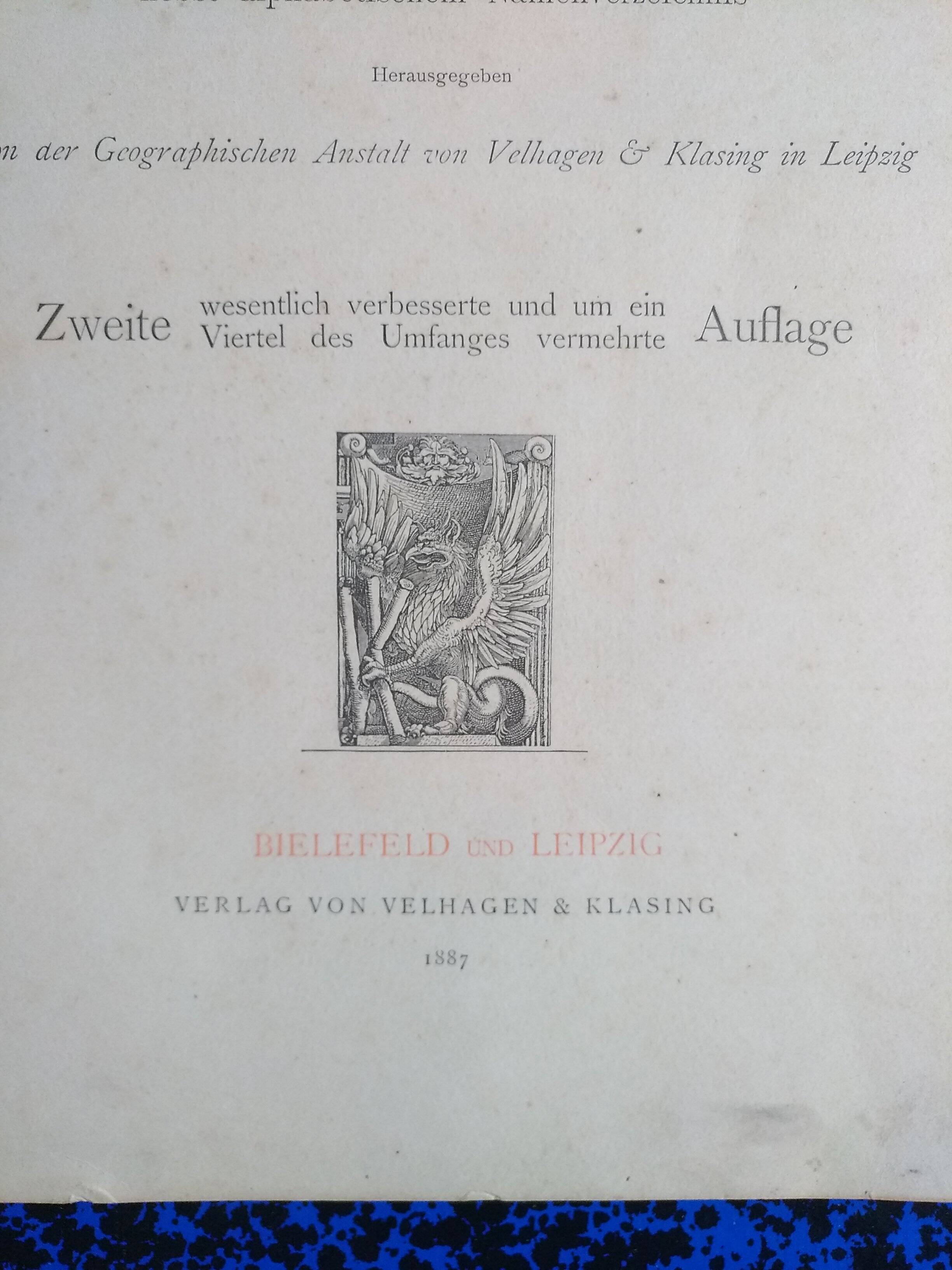Une carte géographique issue Atlas Richard Andrees année 1887 Europe ...