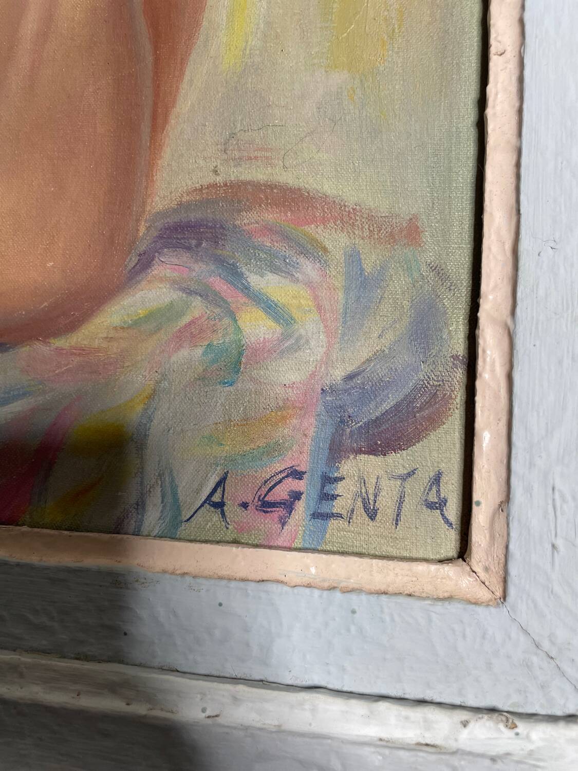 Tableau Albert Genta, femme nue de dos, XXème siècle | Selency