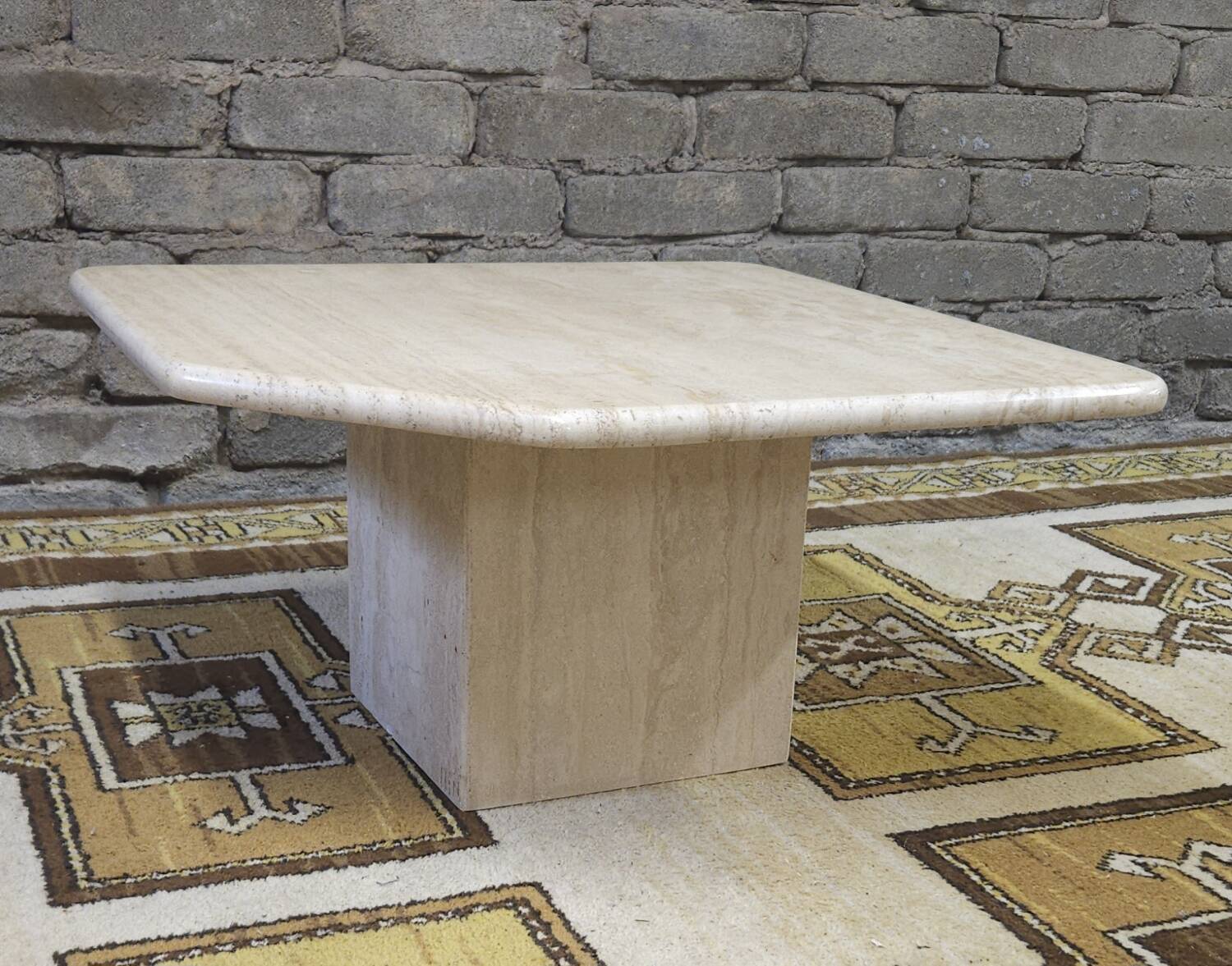Table basse carrée en travertin | Selency