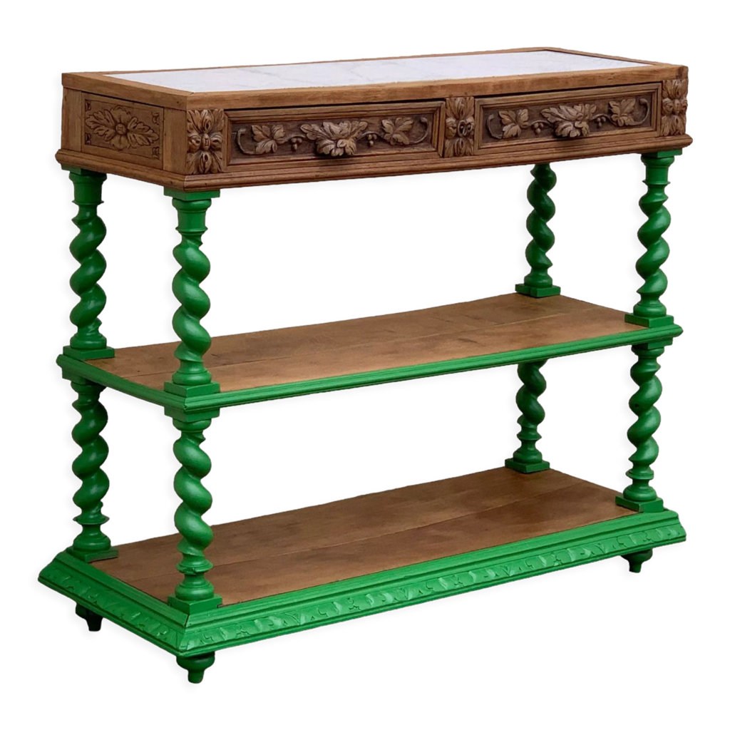 Console d’entrée chêne massif 1900 de style Louis XIII | Selency