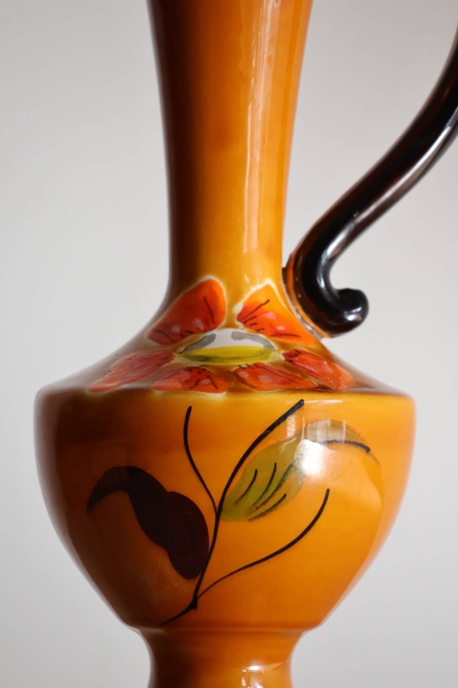 Vase à fleurs Poët-Laval modèle "Isabelle" en céramique orange | Selency