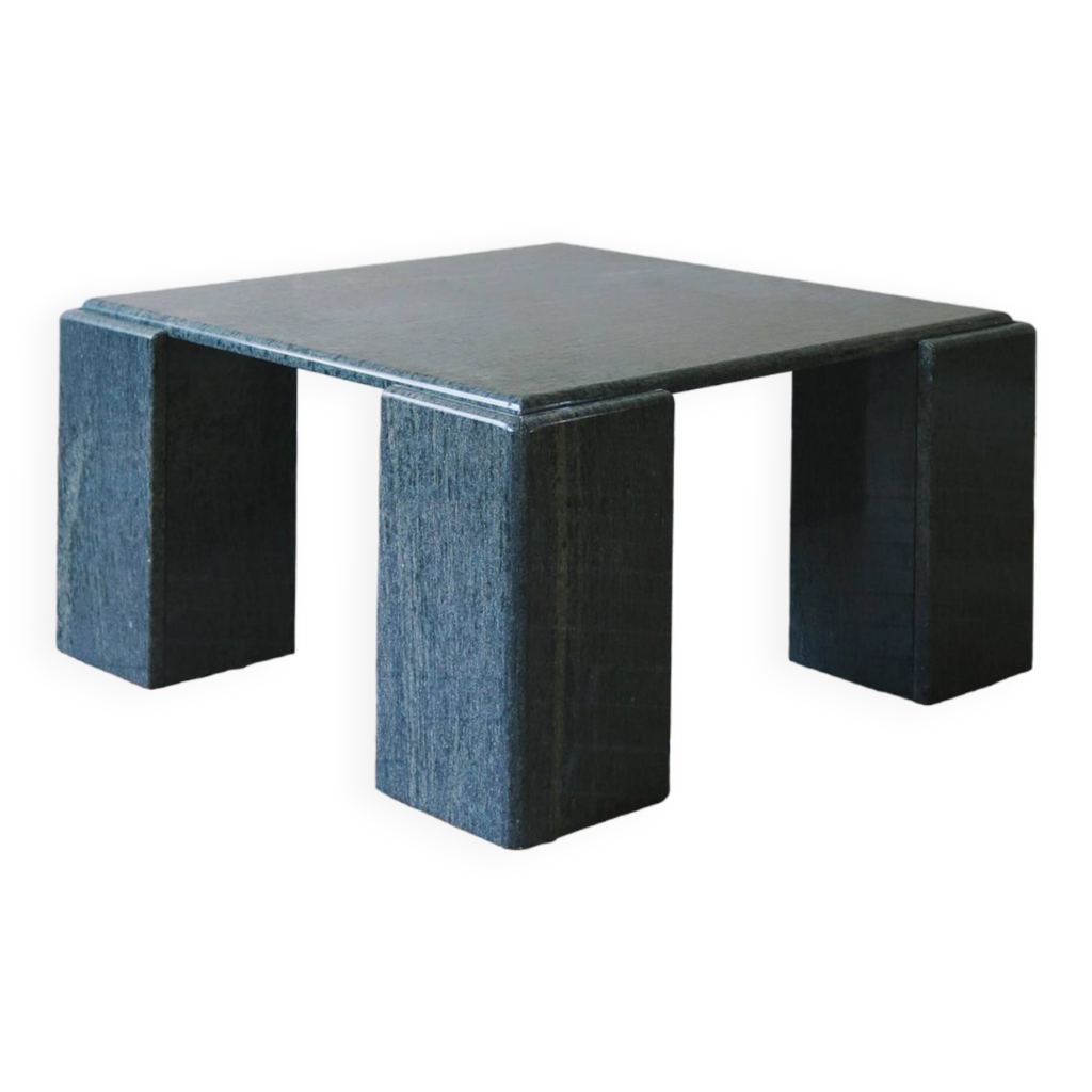 Grande table basse carré en granite | Selency